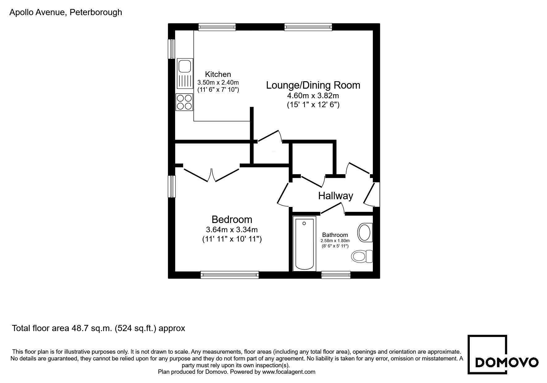 PE2 8GA – 1 bedroom apartment in Stanground – City of Peterborough ...